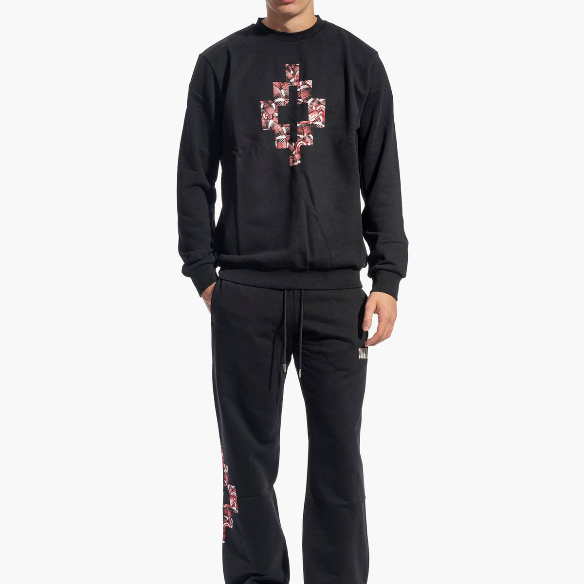 Tuta MARCELO BURLON COUNTY OF MILAN F5CAMASW035/036 TUTA RED SNAKE LOG ...